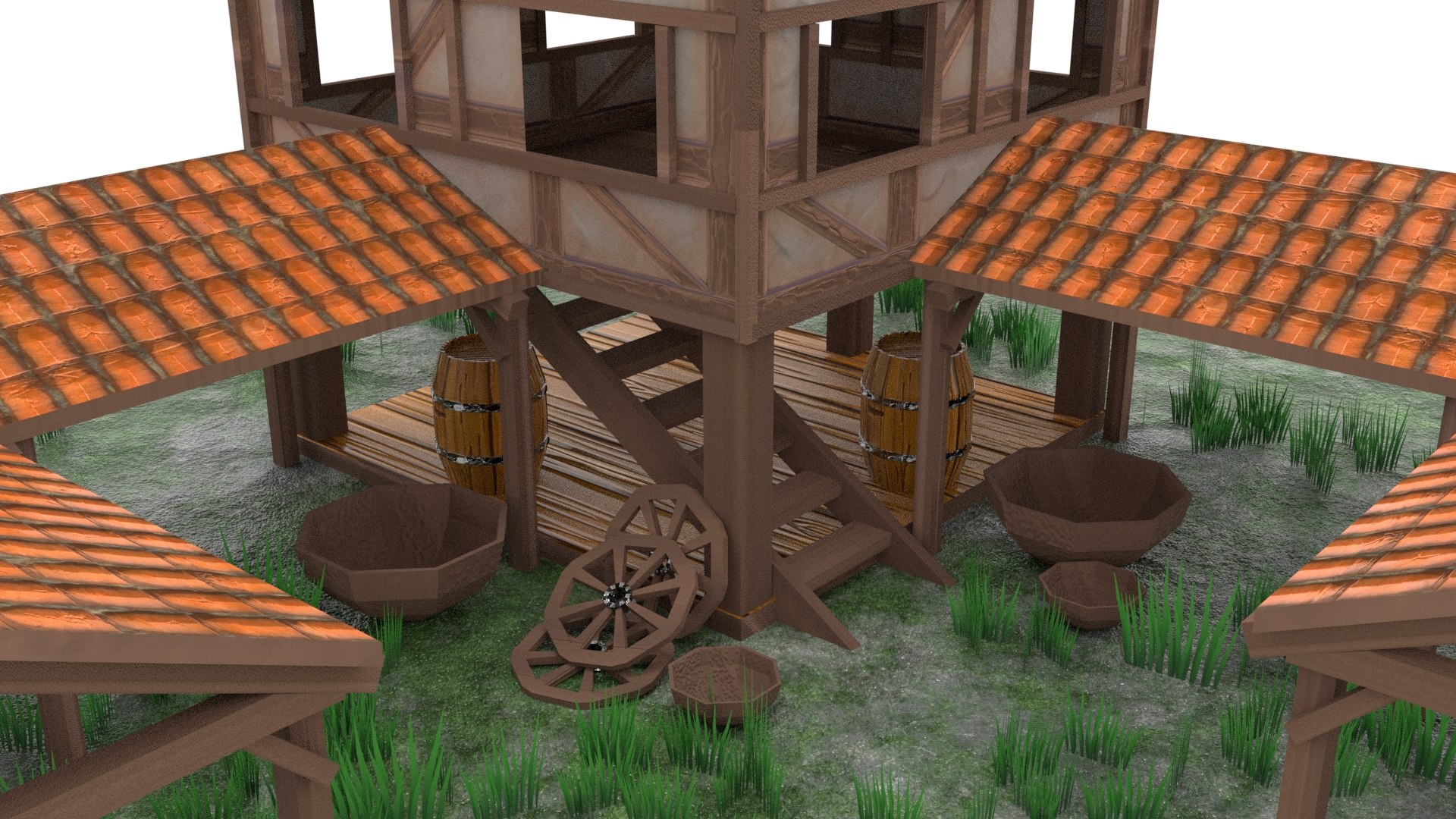 Town Center 3D Model - TurboSquid 1626757