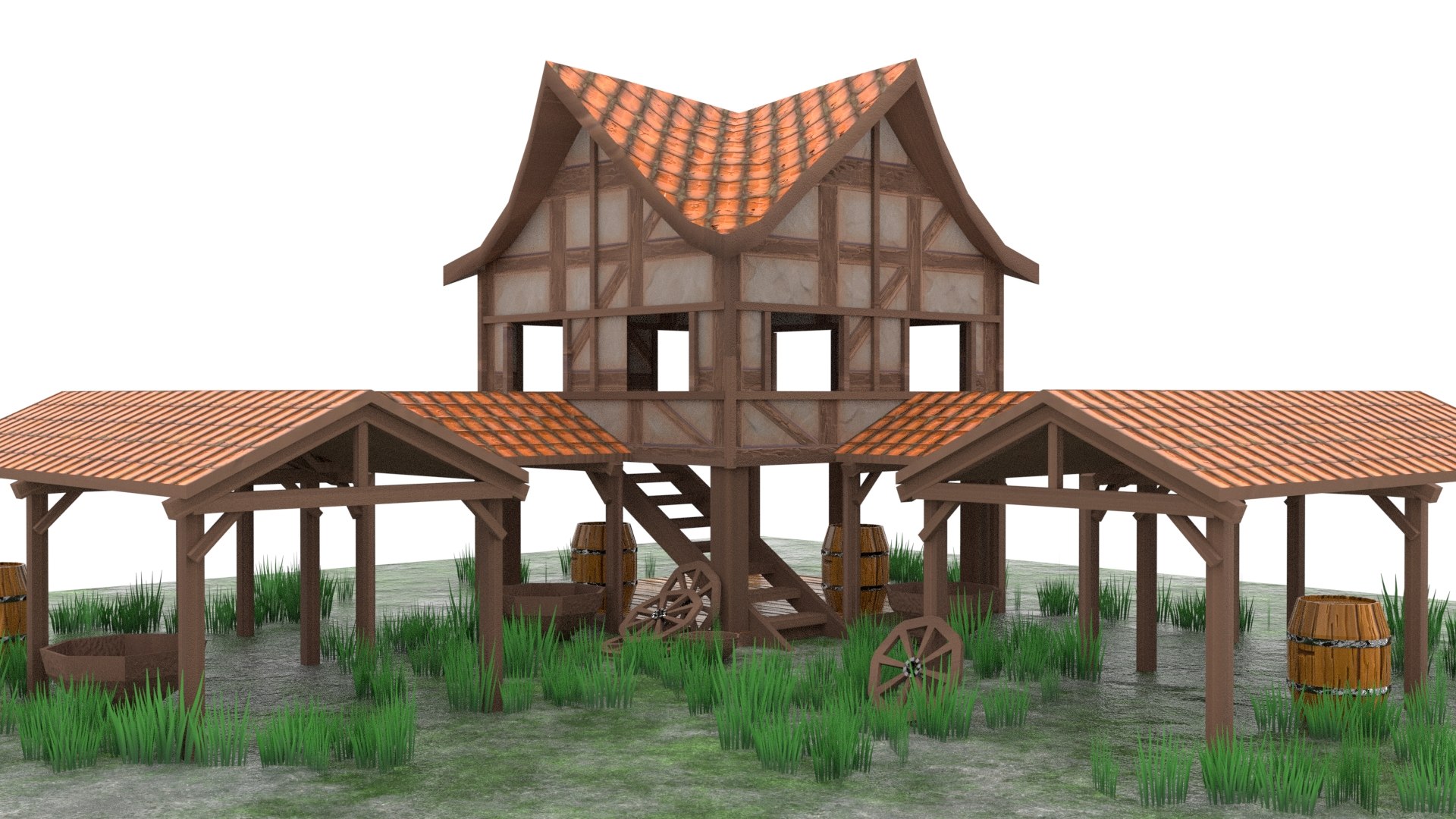 Town Center 3D Model - TurboSquid 1626757