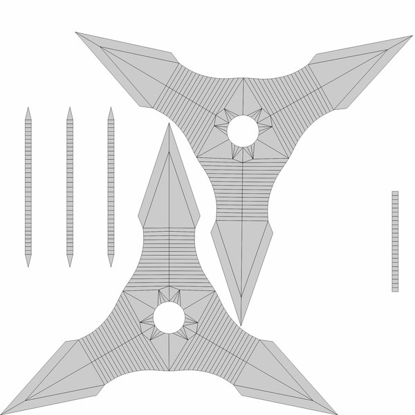 Collection of 20 throwing stars 3D - TurboSquid 1820093