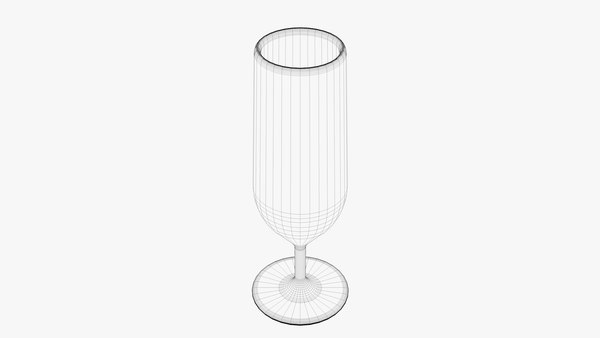 3D glass champagne model - TurboSquid 1465324