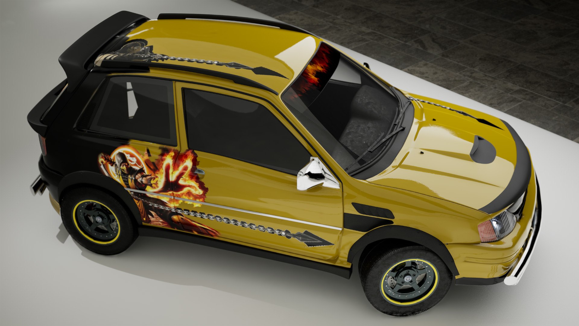Toyota Starlet Custom 3D Model - TurboSquid 2350045