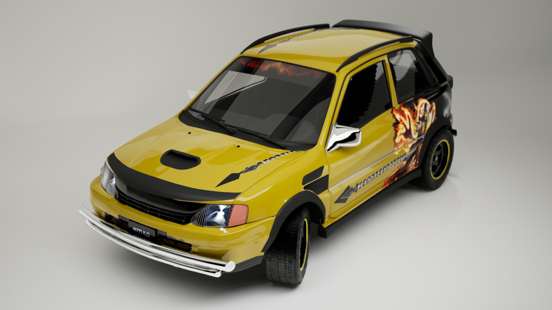 Toyota Starlet Custom 3D Model - TurboSquid 2350045
