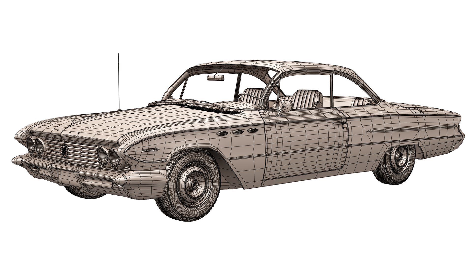 3D Buick Invicta Hardtop Coupe 1961 Model - TurboSquid 2005792