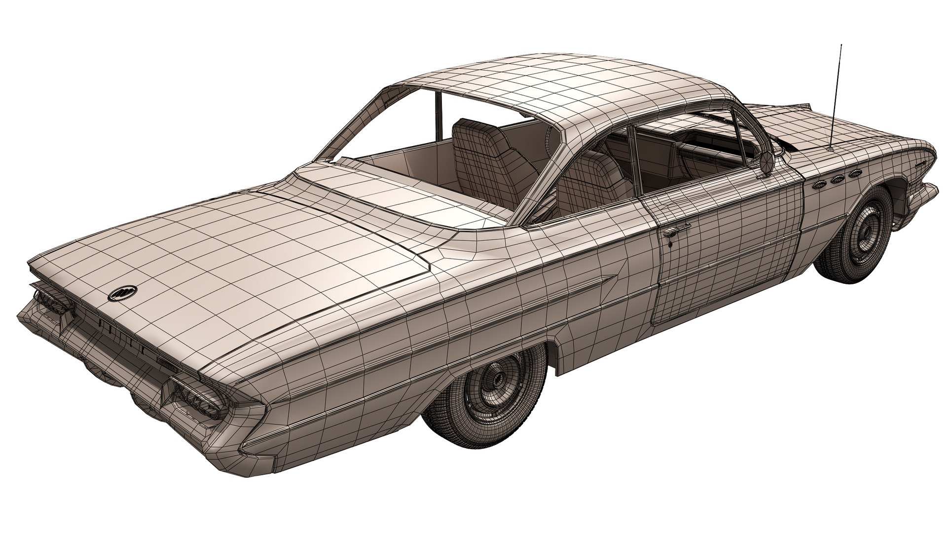 3D Buick Invicta Hardtop Coupe 1961 Model - TurboSquid 2005792