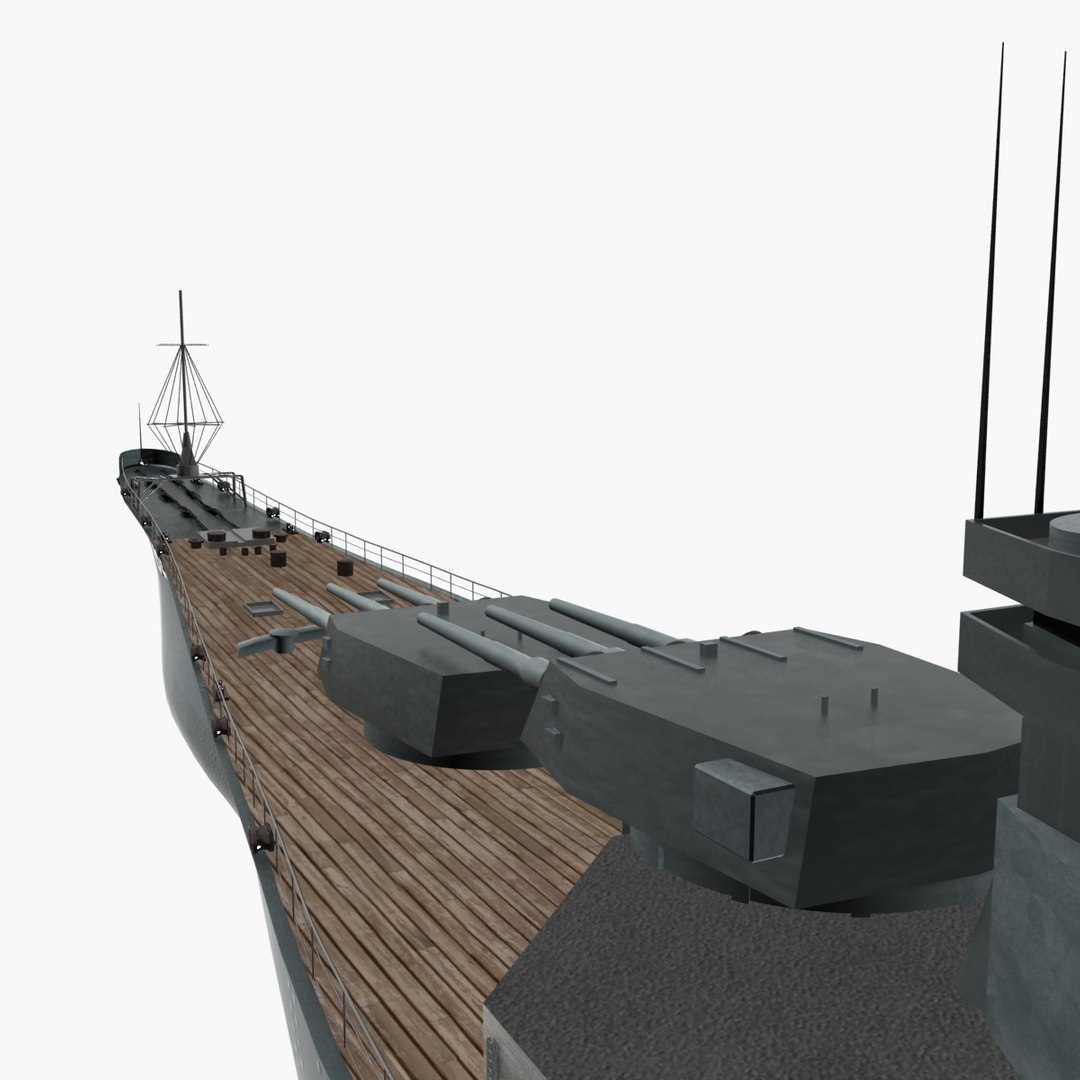 Uss New Jersey Battle 3d Model