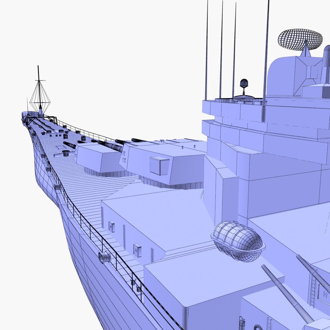 Uss New Jersey Battle 3d Model