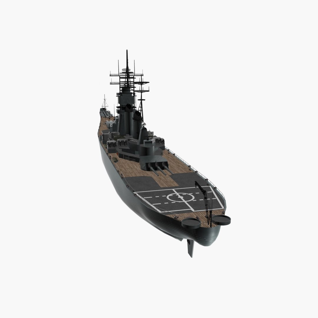 Uss New Jersey Battle 3d Model