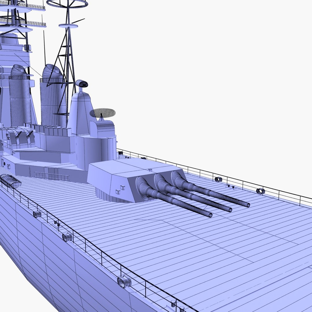 Uss New Jersey Battle 3d Model
