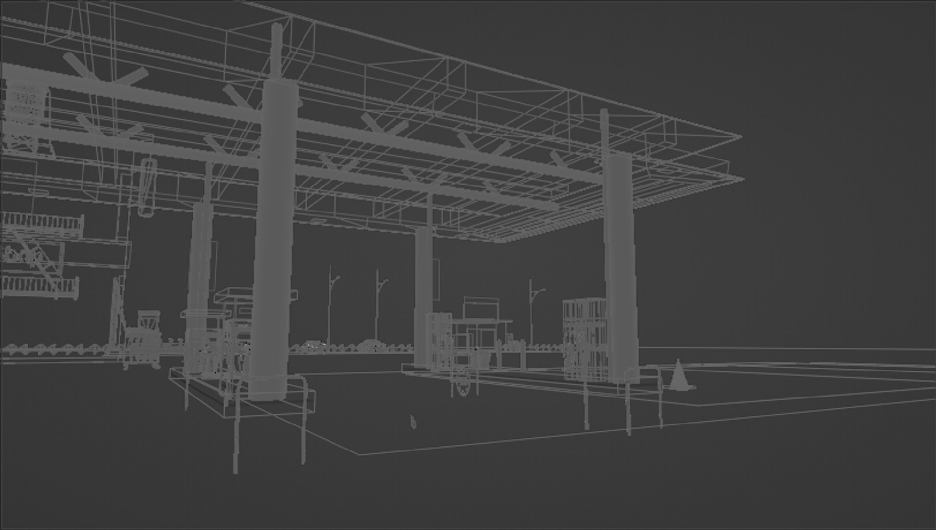 Gas Station 3D Model - TurboSquid 1592250