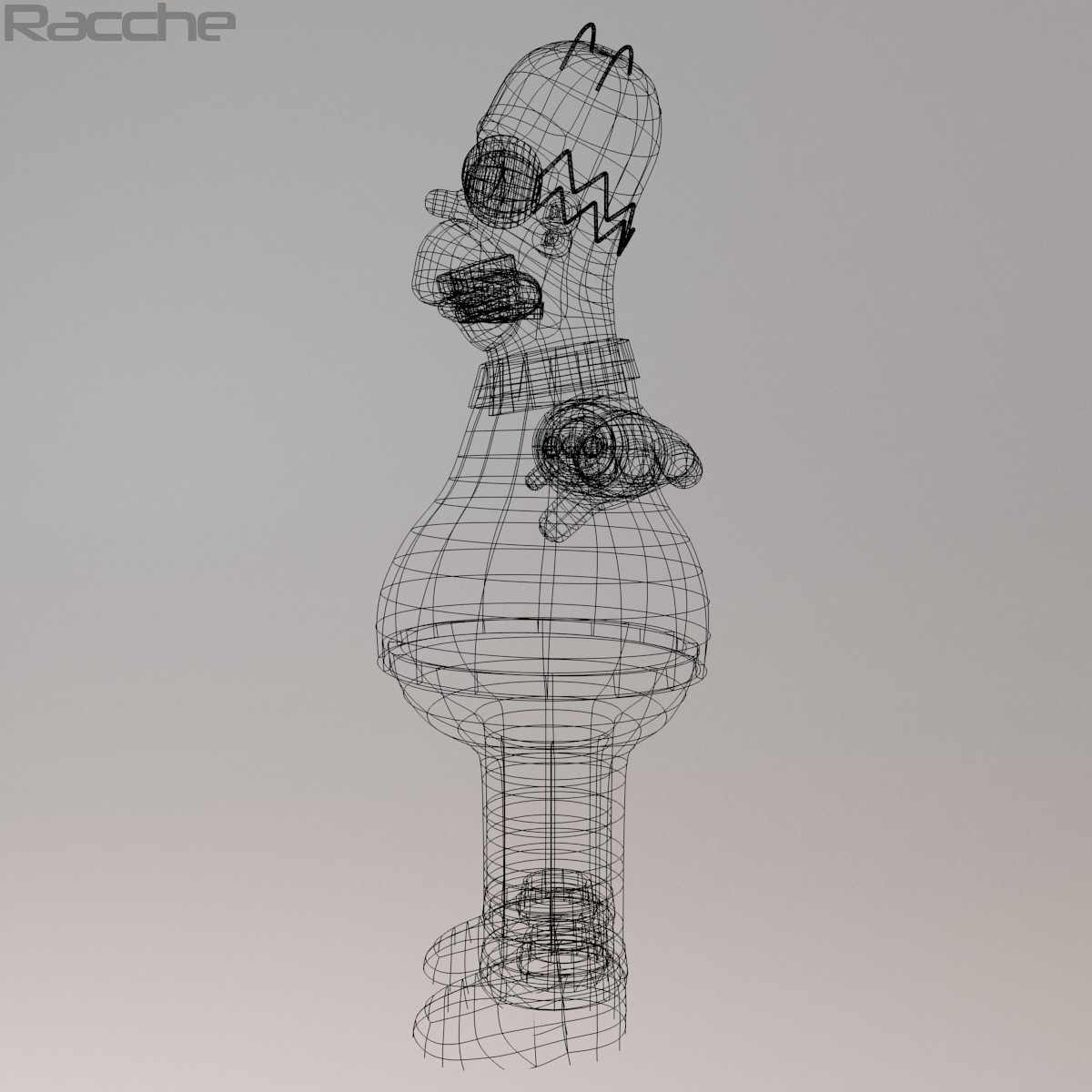 3d homer simpson model