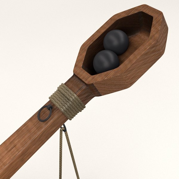 ancient norman catapult 3d model