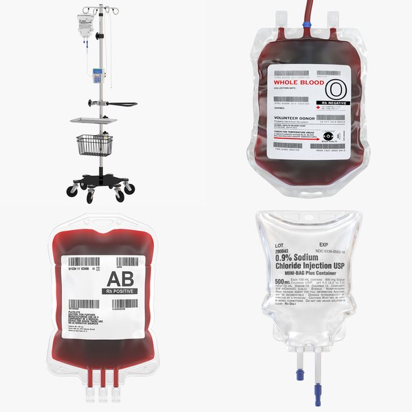 realistic blood bag 3d model