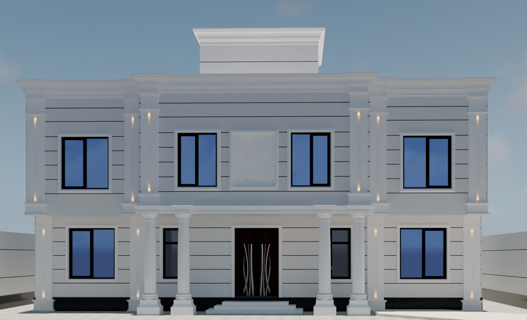 3D Newclassic Residential Building Facade Model - TurboSquid 2048271