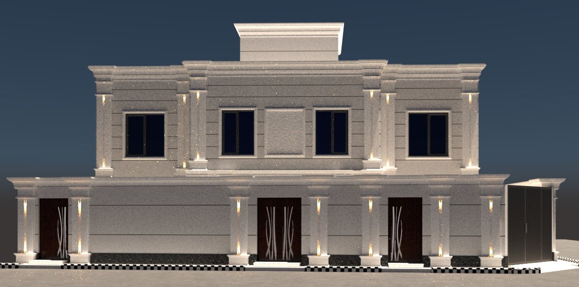 3D Newclassic Residential Building Facade Model - TurboSquid 2048271