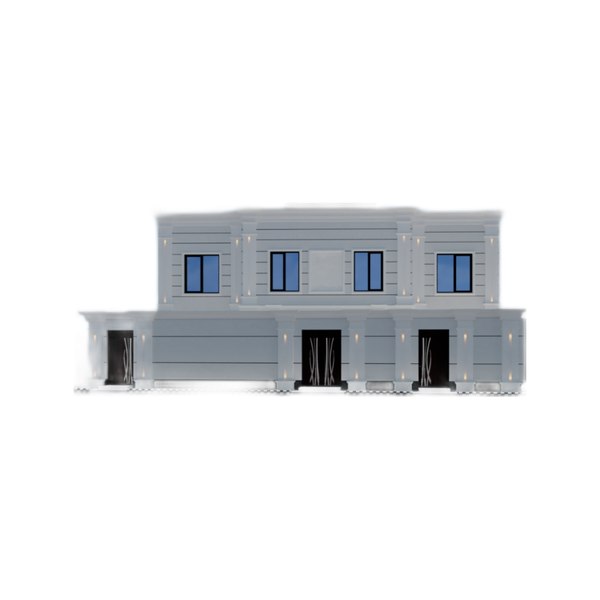 3D Newclassic residential building facade model - TurboSquid 2048271