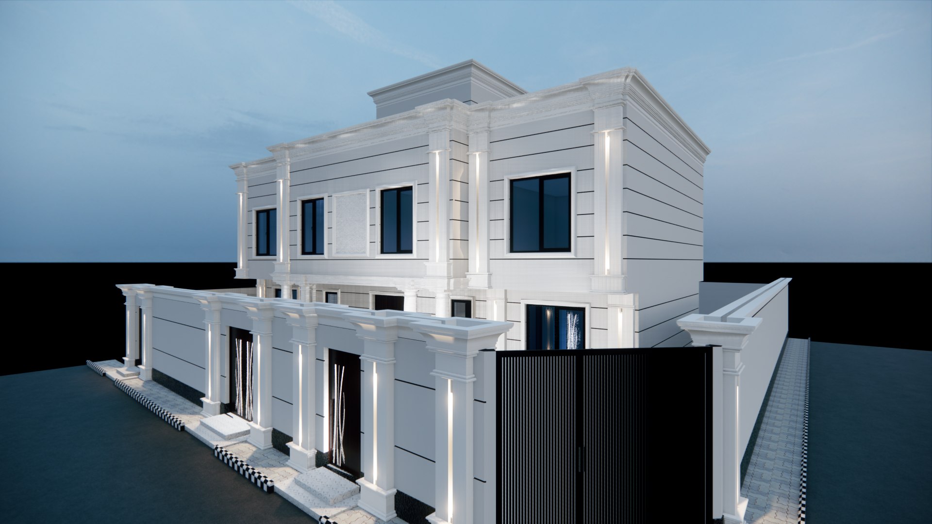 3D Newclassic Residential Building Facade Model - TurboSquid 2048271