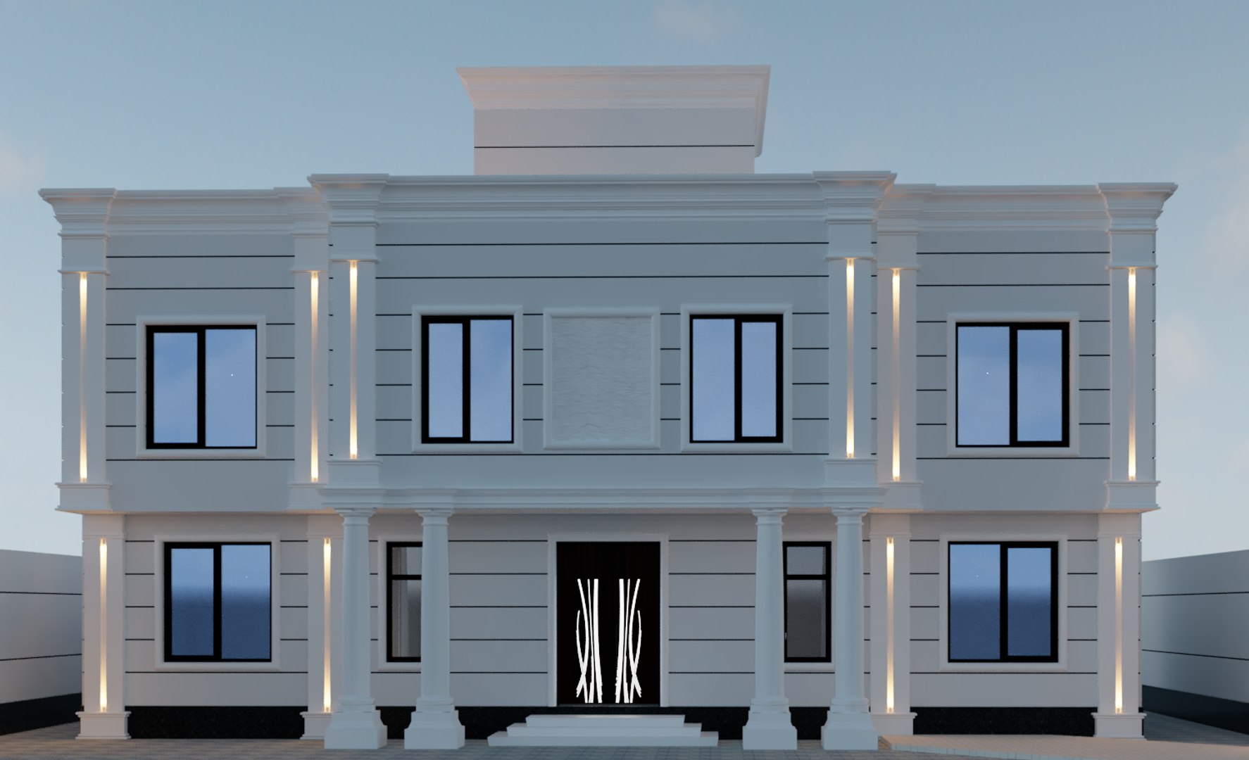 3D Newclassic Residential Building Facade Model - TurboSquid 2048271