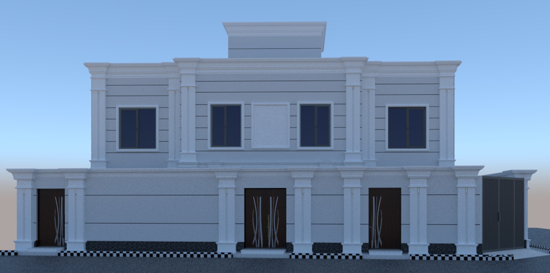 3D Newclassic Residential Building Facade Model - TurboSquid 2048271