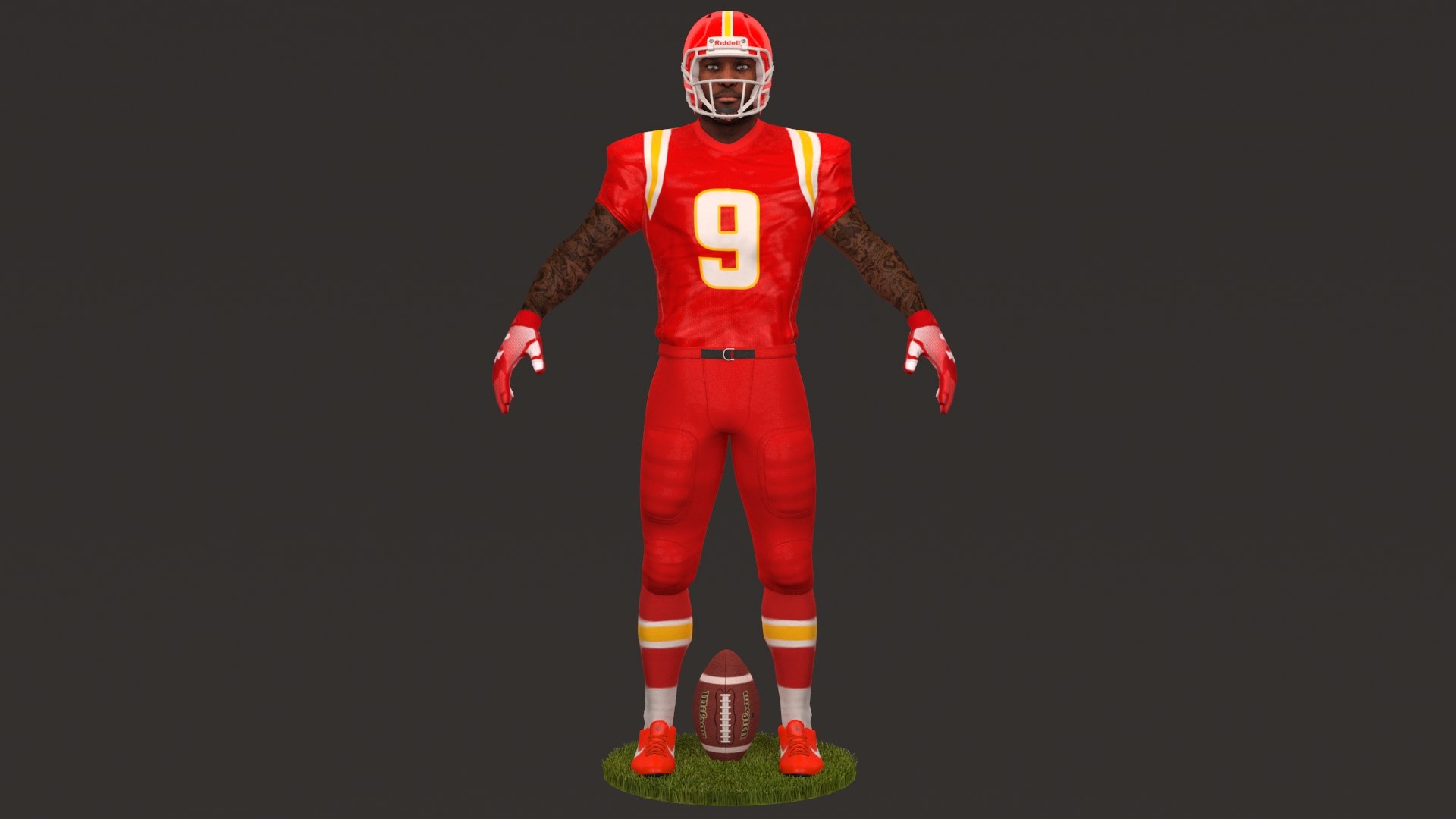 3D football player 2020 - TurboSquid 1541785