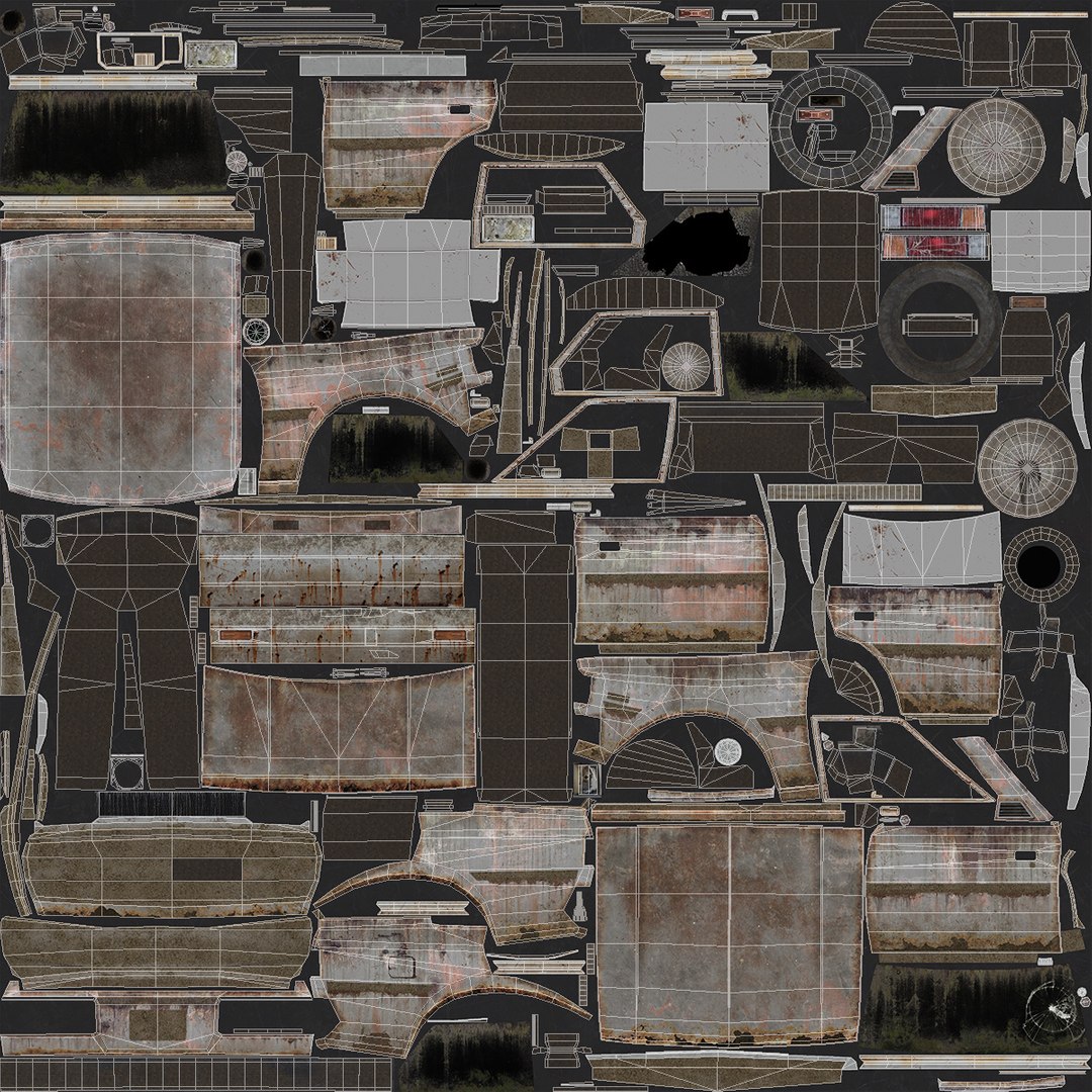 3D Low-poly Rusty Toyota Corolla - TurboSquid 1317488