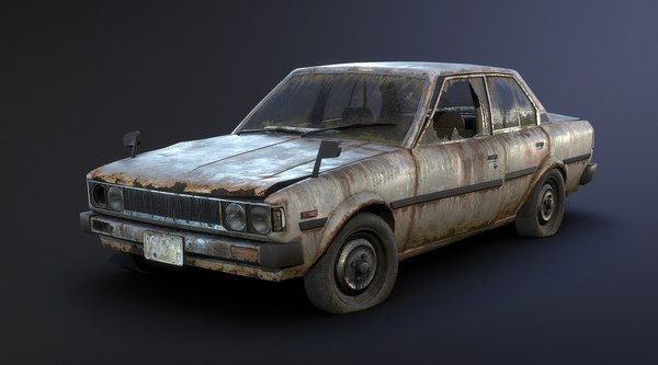 3D low-poly rusty toyota corolla - TurboSquid 1317488