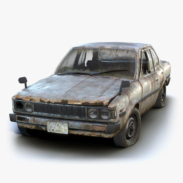 3D low-poly rusty toyota corolla - TurboSquid 1317488