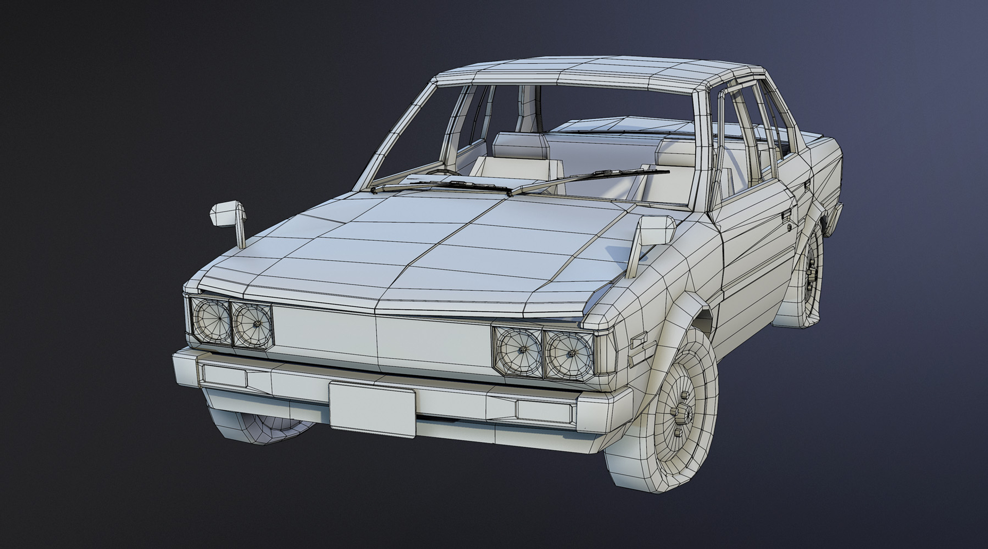 3D low-poly rusty toyota corolla - TurboSquid 1317488