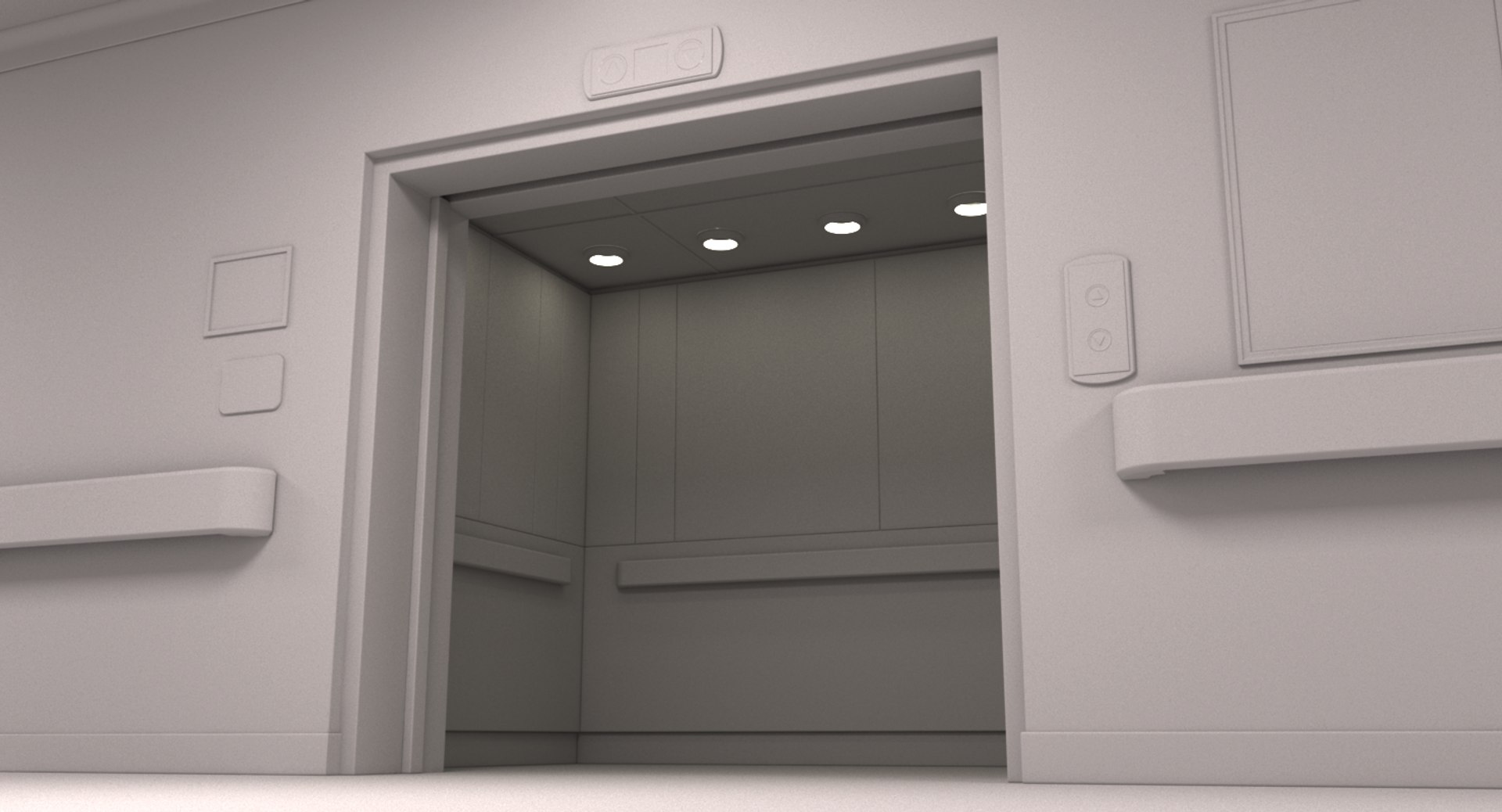 Realistic Hospital Hallway 3D Model - TurboSquid 1248541