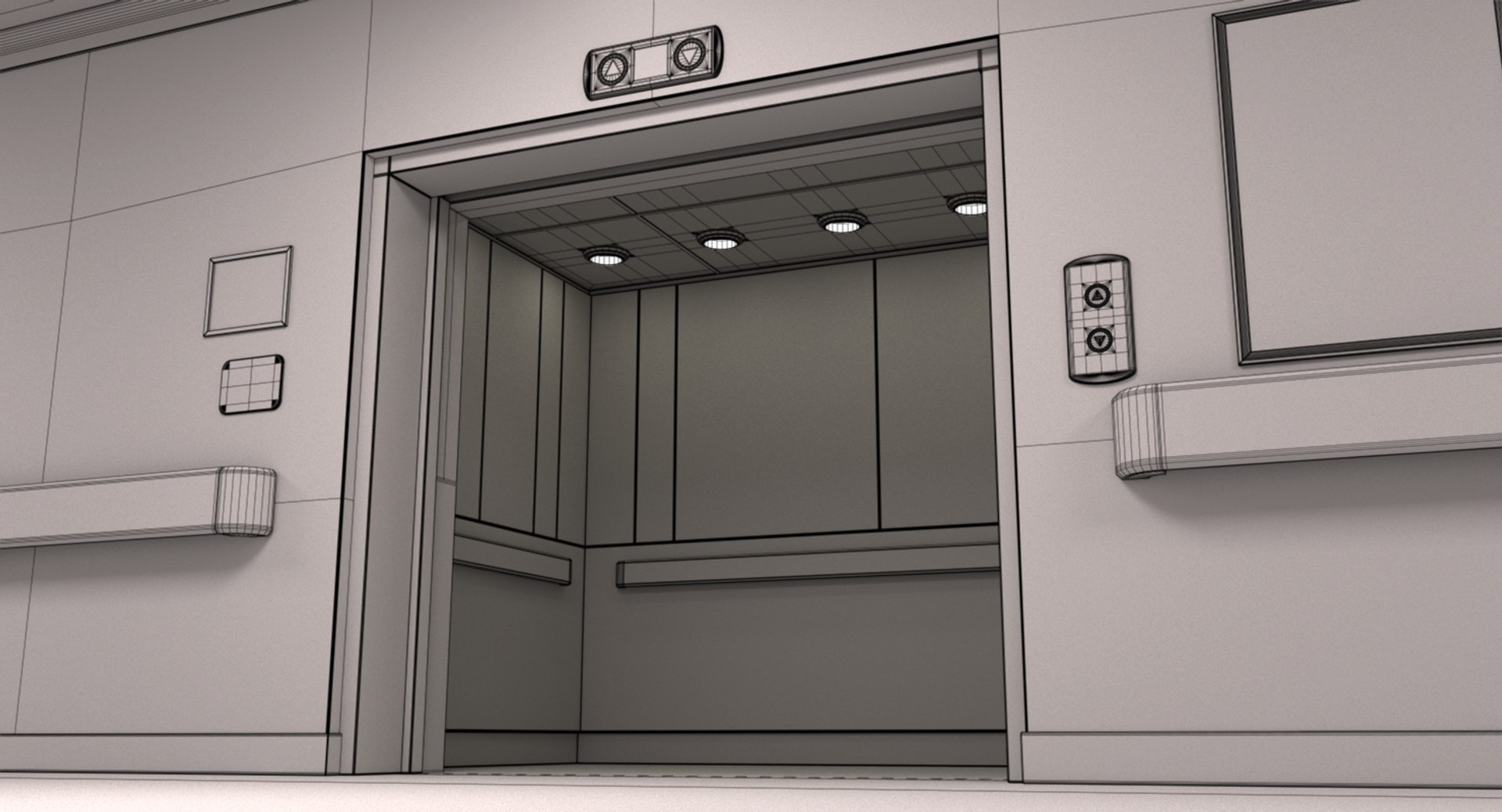 Realistic Hospital Hallway 3D Model - TurboSquid 1248541