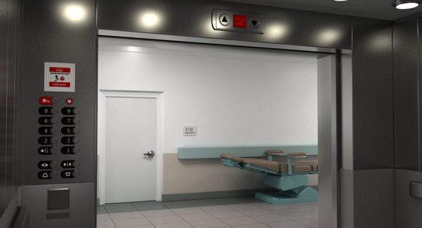 Realistic hospital hallway 3D model - TurboSquid 1248541