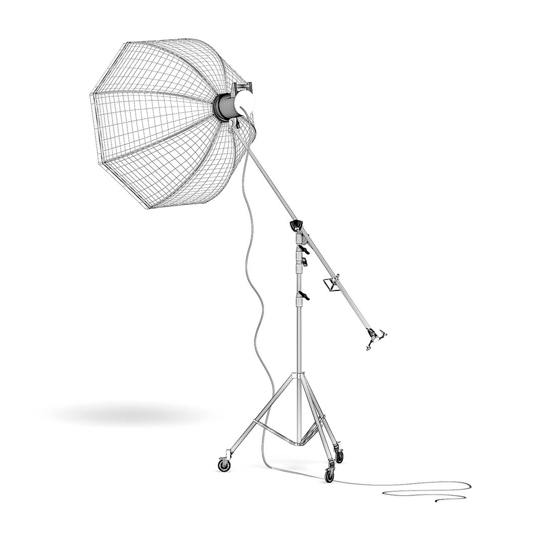 3D Studio Boom Arm Softbox Model - TurboSquid 1438616