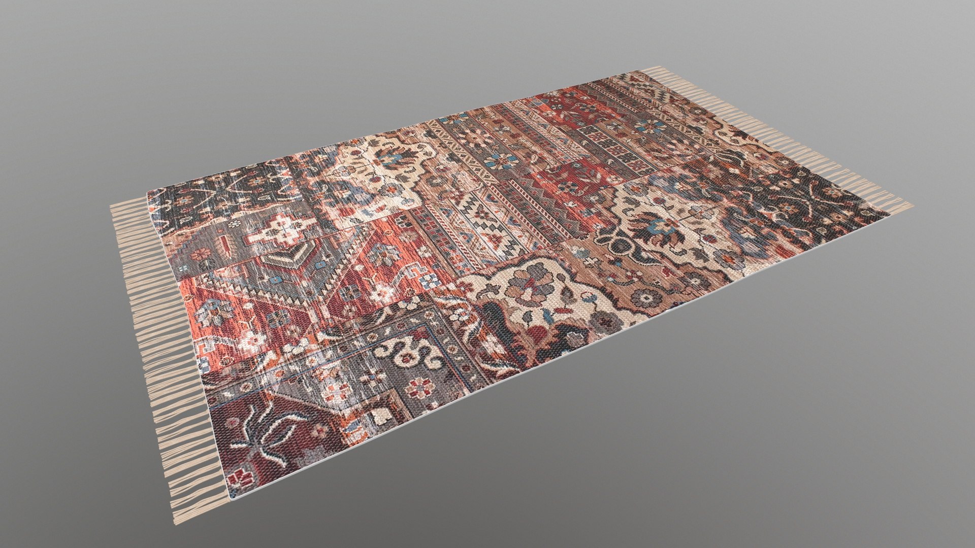 Multicolor Cotton Carpet 3D - TurboSquid 2023870