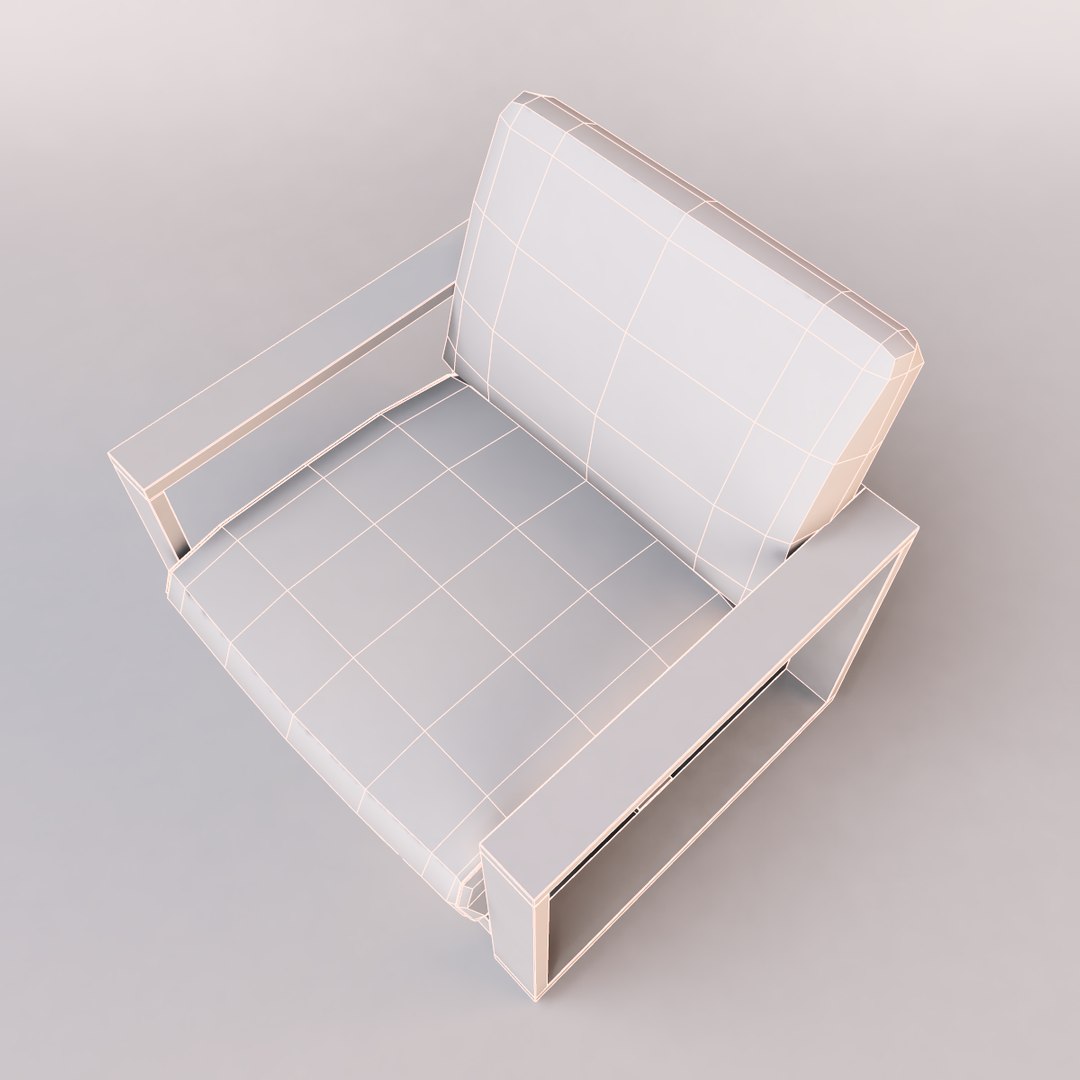 3ds max cube chair design