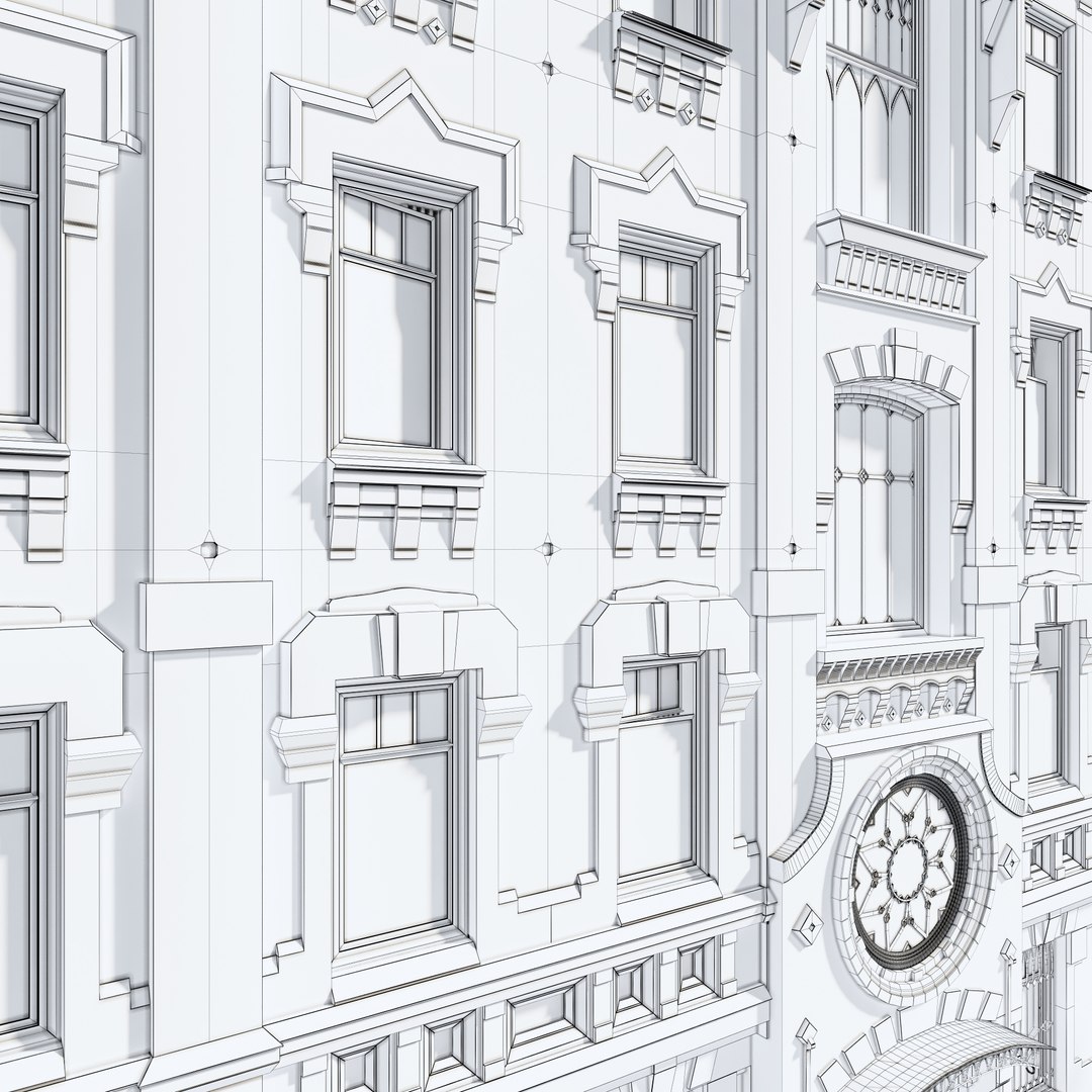 Gothic Building Facade 3D Model - TurboSquid 1440260