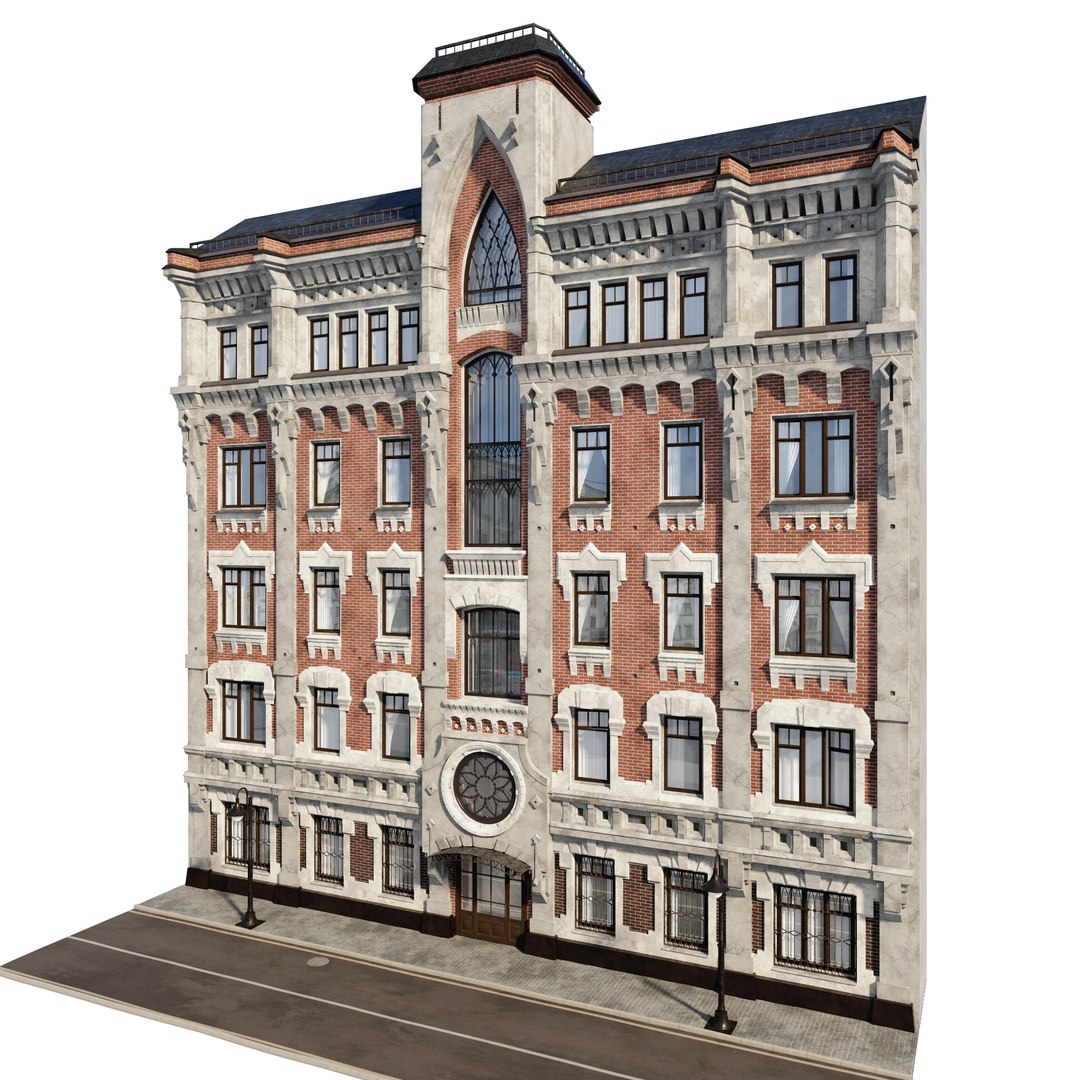 Gothic Building Facade 3D Model - TurboSquid 1440260