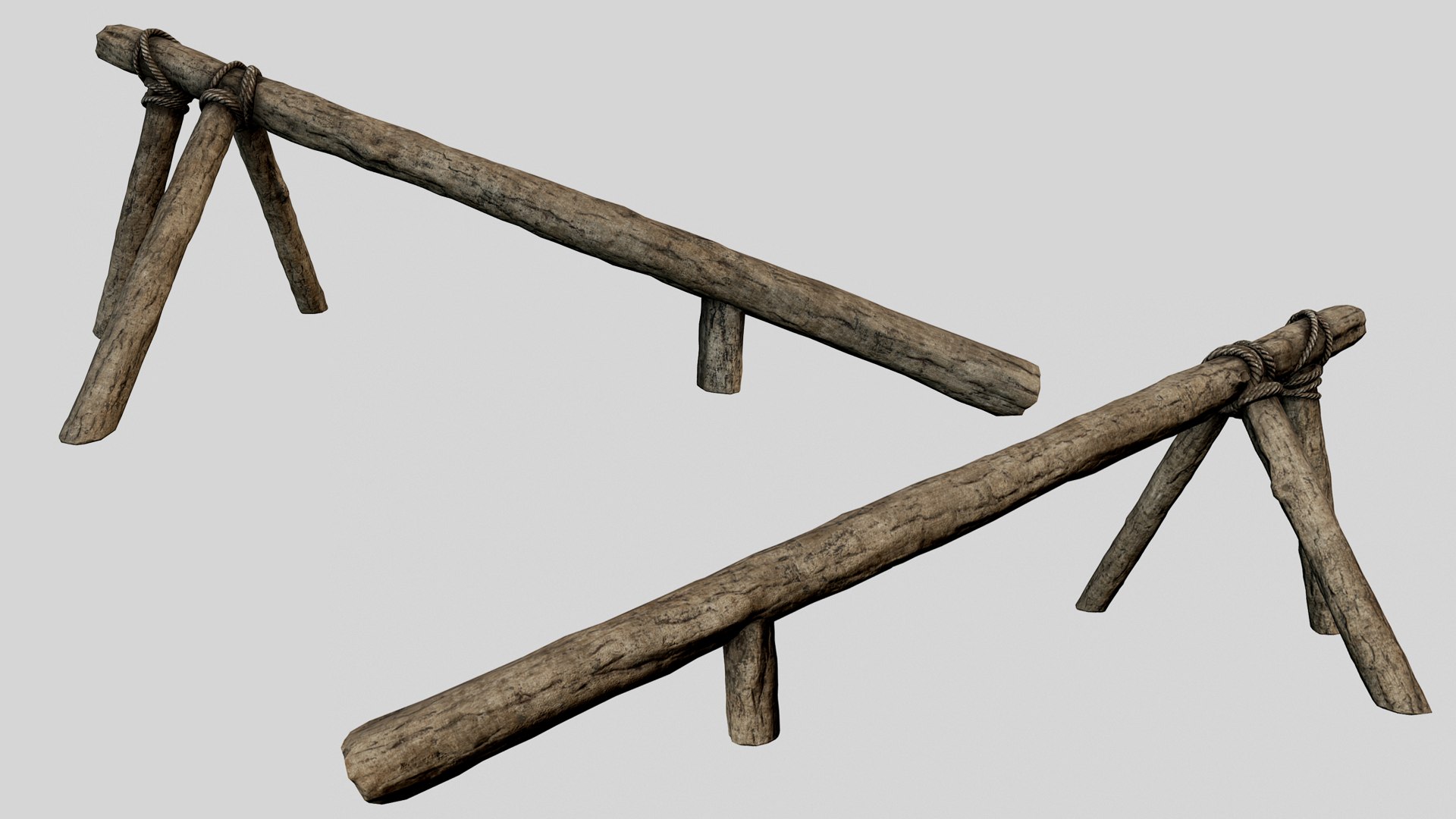 3D log ramp defense pbr model - TurboSquid 1372452