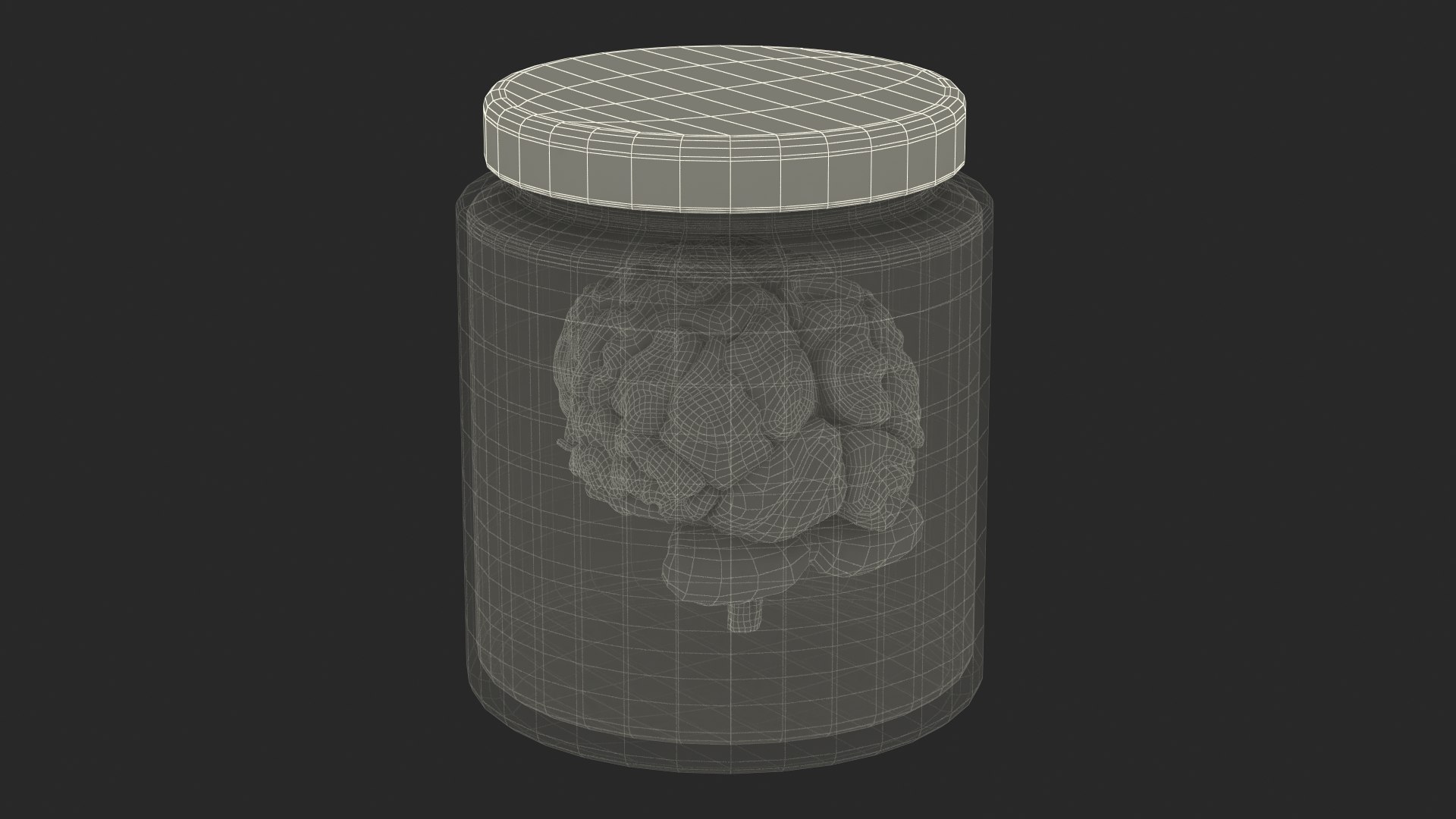Human Brain In Glass Jar 3D Model - TurboSquid 2259007