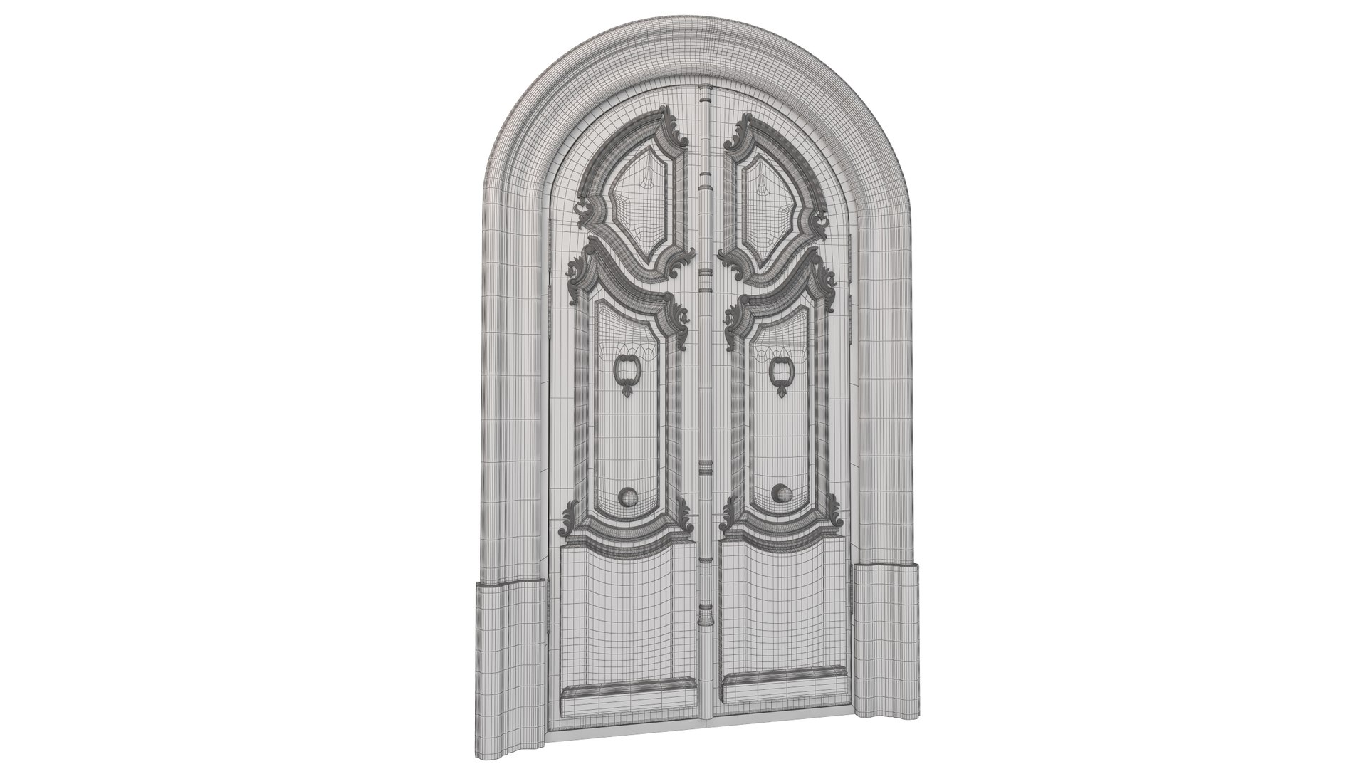 Entrance Classic Door 128 3D Model - TurboSquid 2336963