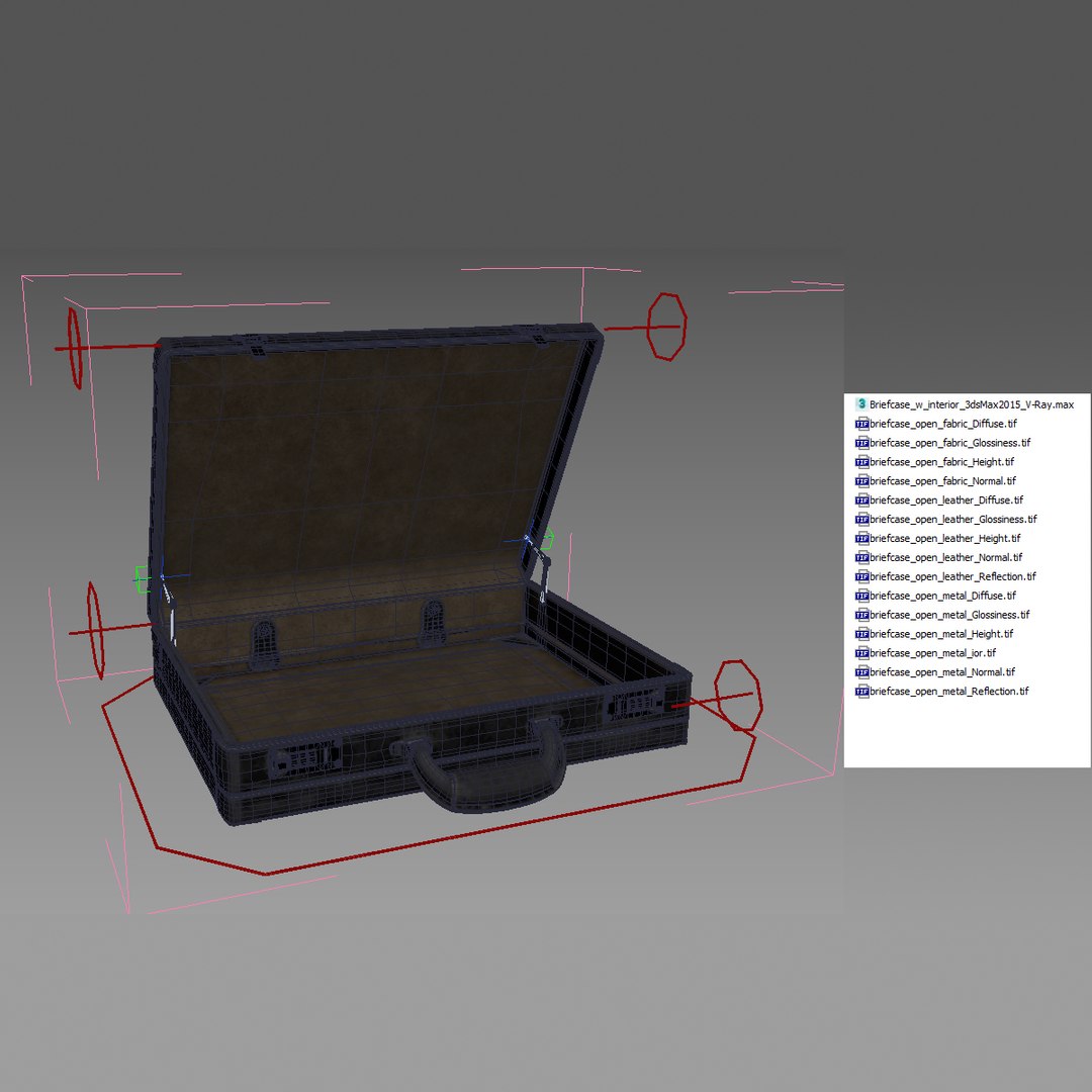 Rigged briefcase interior model - TurboSquid 1303754