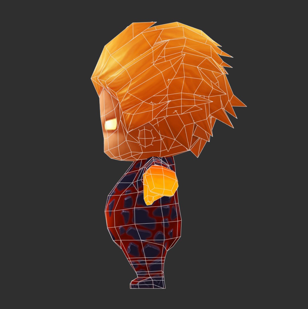 3D Fire Man 3 Hand-Painted Low-Poly 3D Game Assets model - TurboSquid ...
