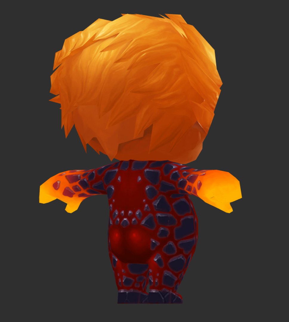 3D Fire Man 3 Hand-Painted Low-Poly 3D Game Assets model - TurboSquid ...