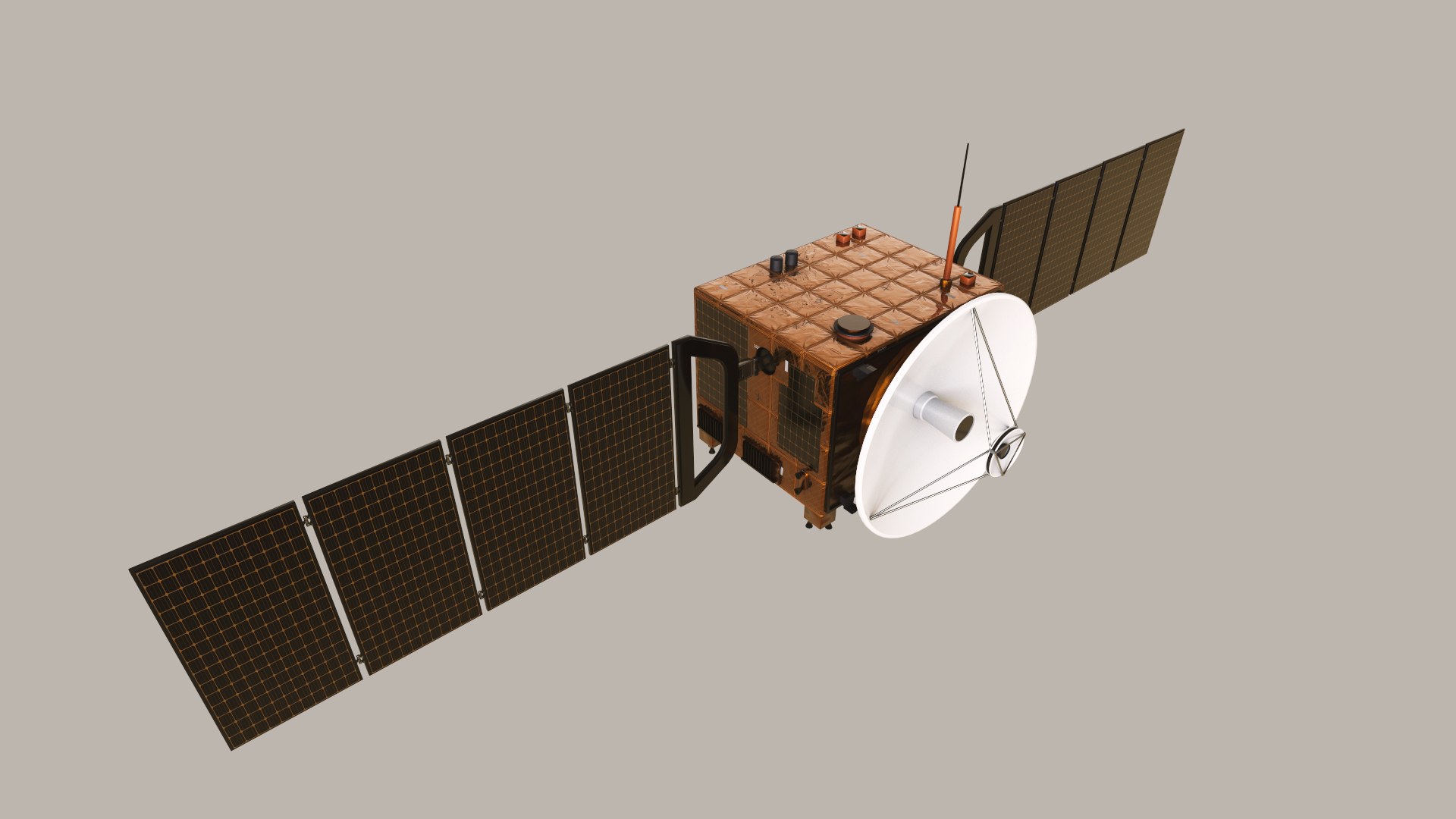 3D orbital space satellite - TurboSquid 1479784