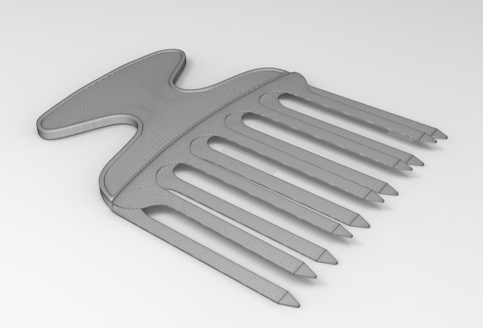 Afro Perm Comb 3D Model - TurboSquid 2305639