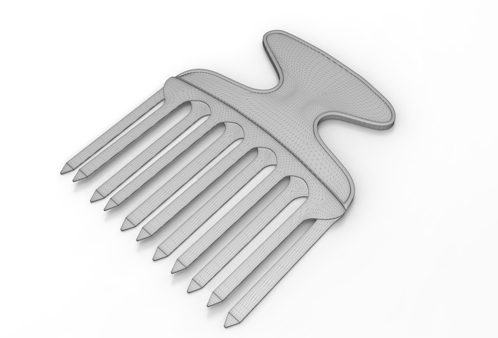 Afro Perm Comb 3D Model - TurboSquid 2305639