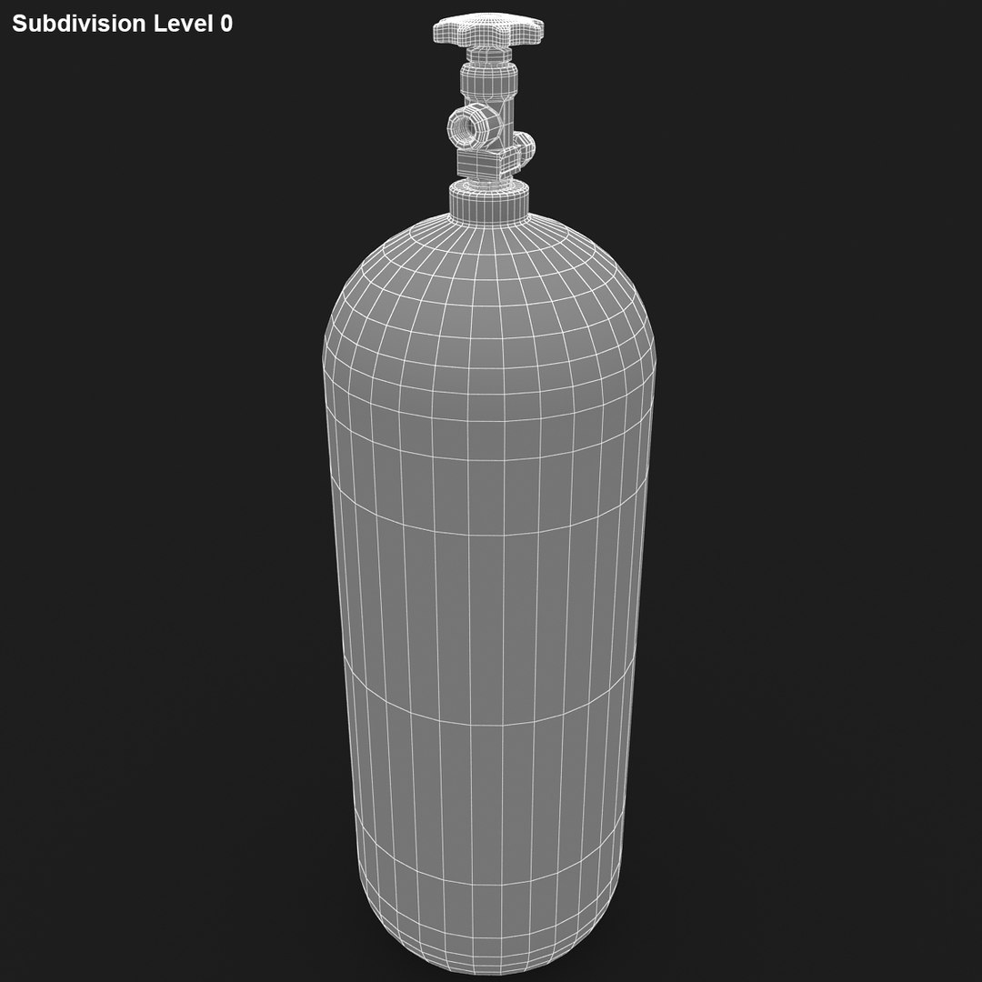 3d 3ds Realistic Gas Cylinder 7