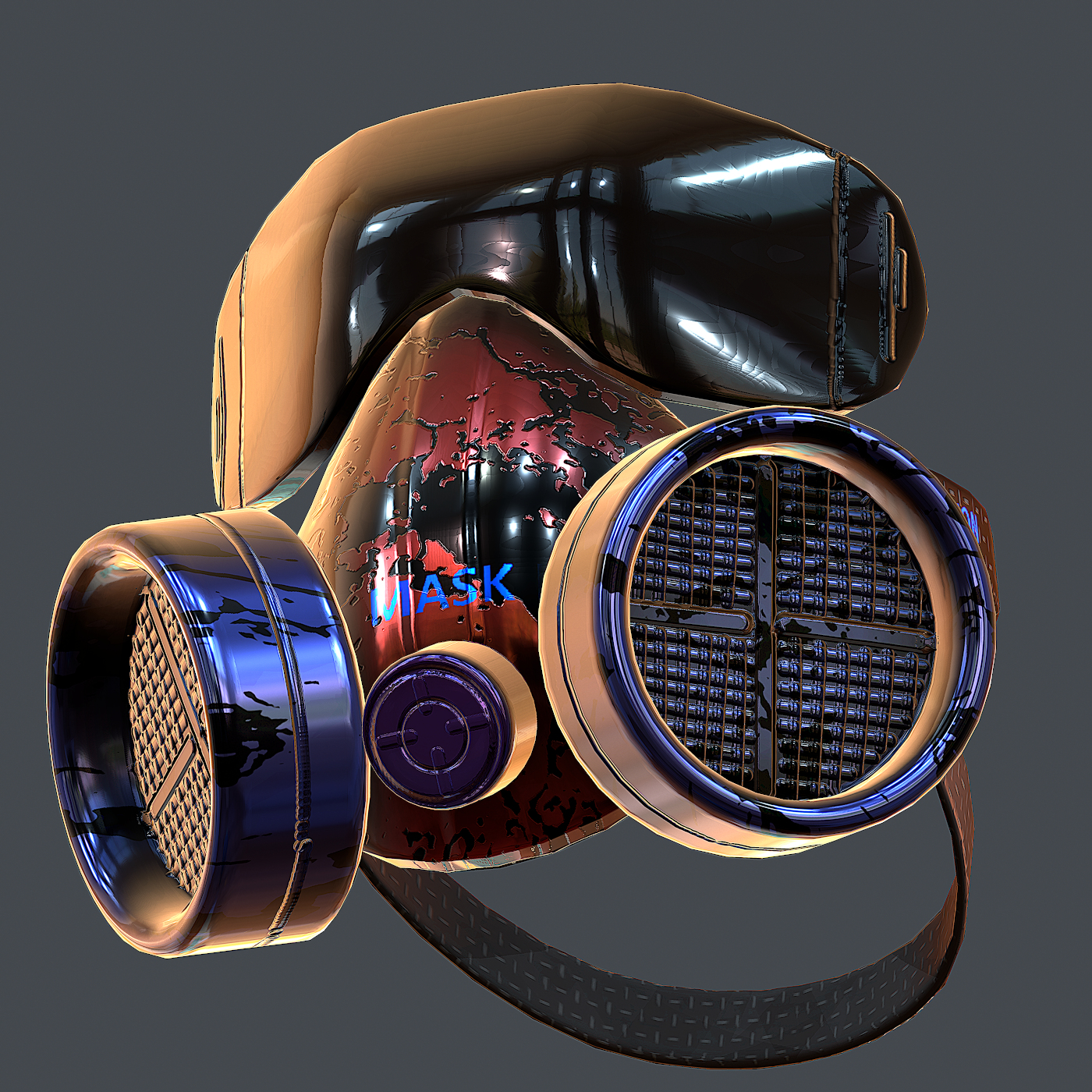 3D gas mask helmet model - TurboSquid 1679748