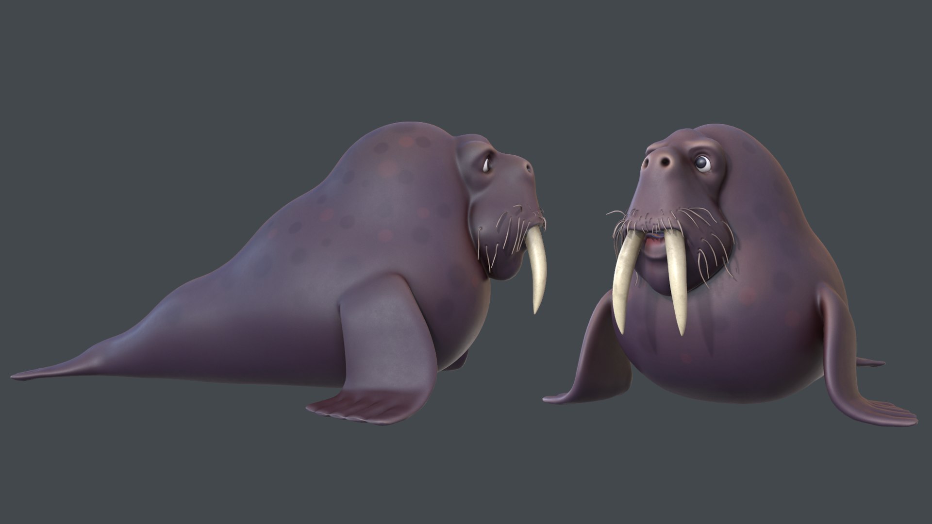 Cartoon Walrus 3D Model - TurboSquid 1245442