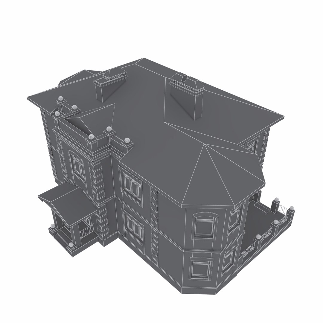 3d Model Two-story House