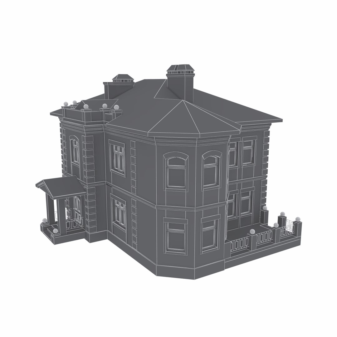 3d Model Two-story House