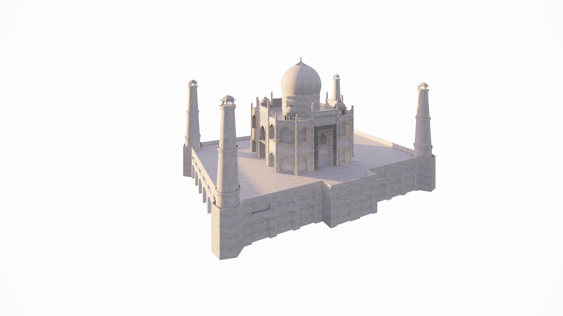 Taj Mahal 3D Model - TurboSquid 1488363